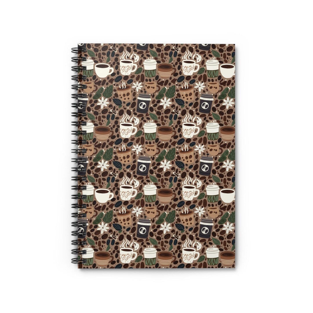 Coffee Lover's Spiral Notebook: Coffee Themed Stationery (6" X 8") - Etsy