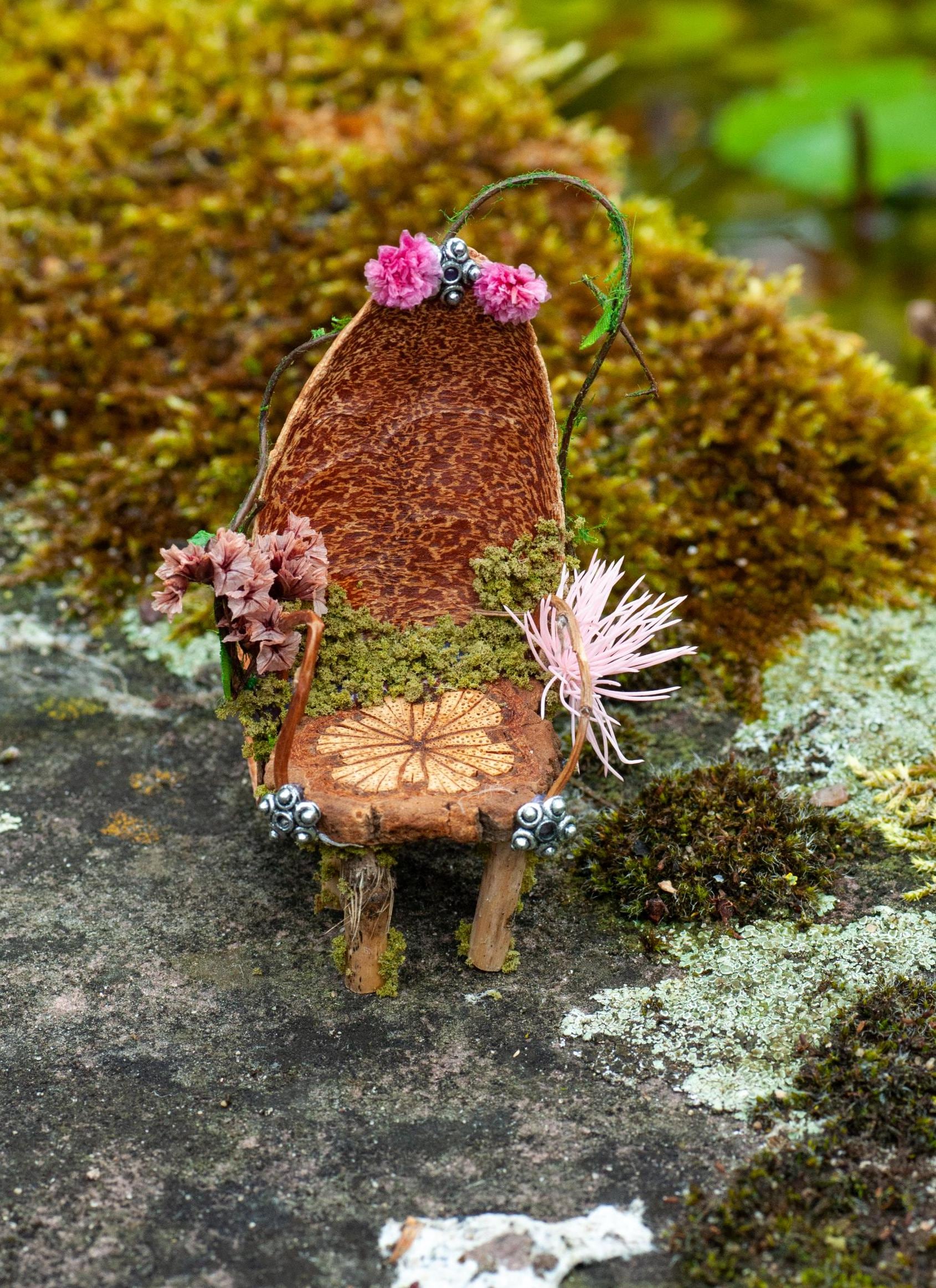 Fairy Chair Miniature Furniture Fantasy Dollhouse unique Handcrafted ...