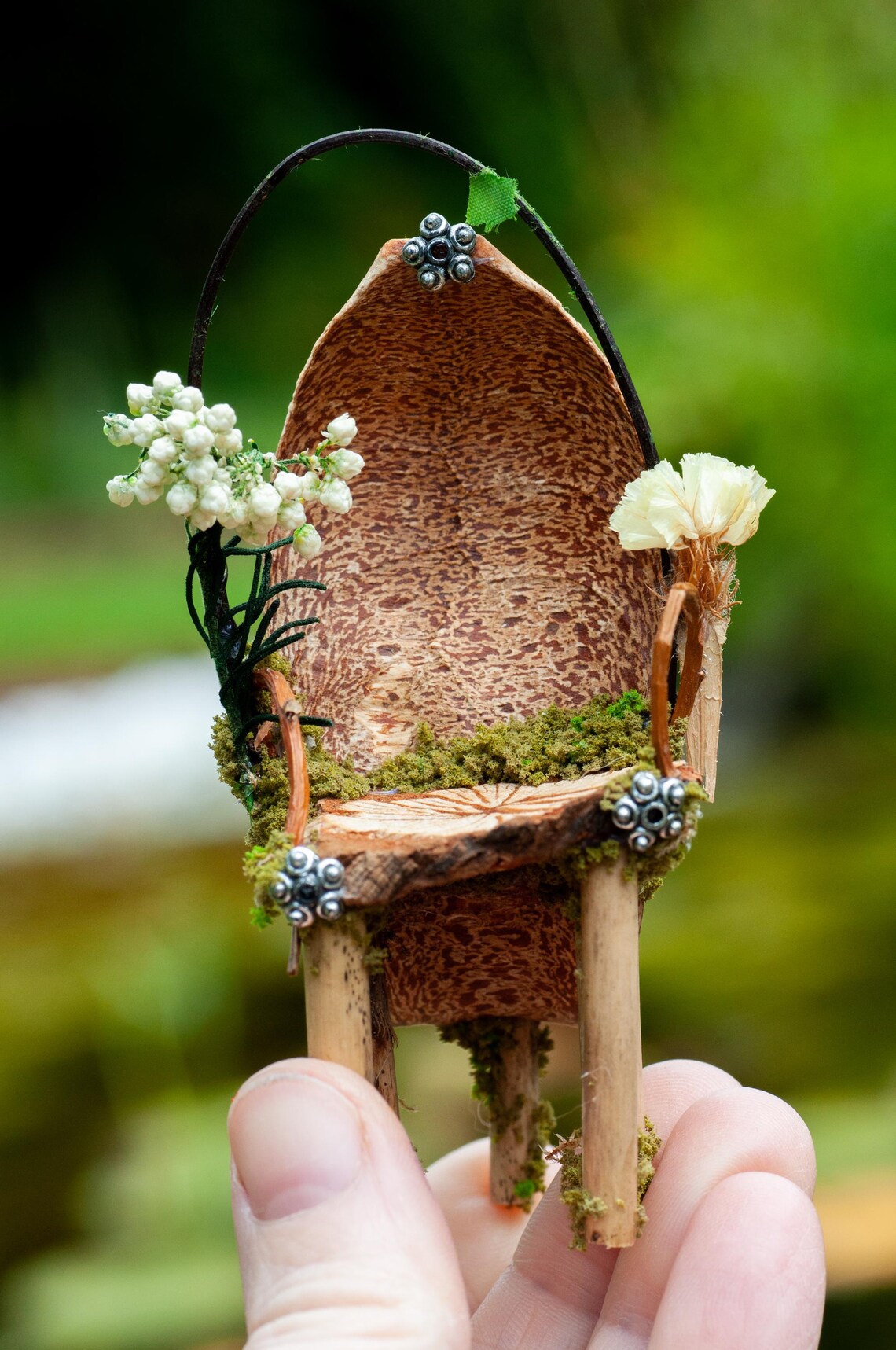 Fairy Chair Miniature Furniture Fantasy Dollhouse unique Handcrafted ...