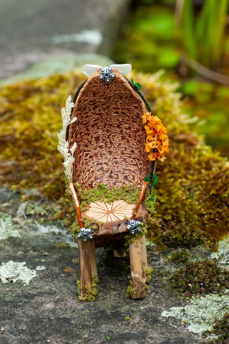 Fairy Chair Miniature Furniture Fantasy Dollhouse unique Handcrafted ...
