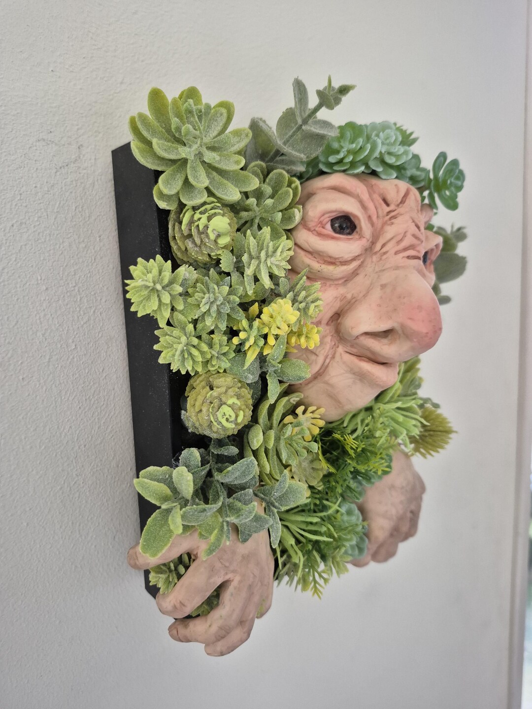 Whimsical Sculpture Portrait I Curious Druid I Ooak Handmade Fantasy ...