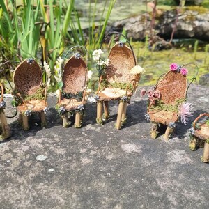 Colourful Fairy Chairs PRE-ORDER Miniature Furniture Fantasy Dollhouse ...