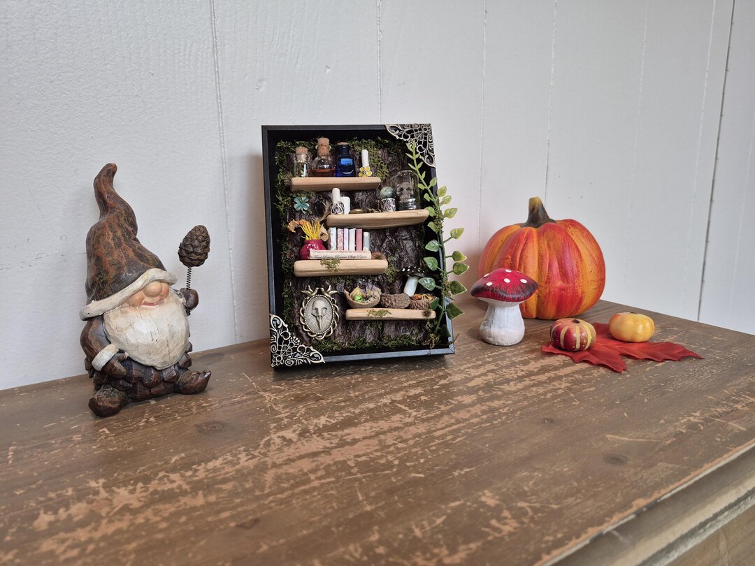 Fairy Bookcase Shadowbox - Ooak Fantasy Miniature Dollhouse Unique ...