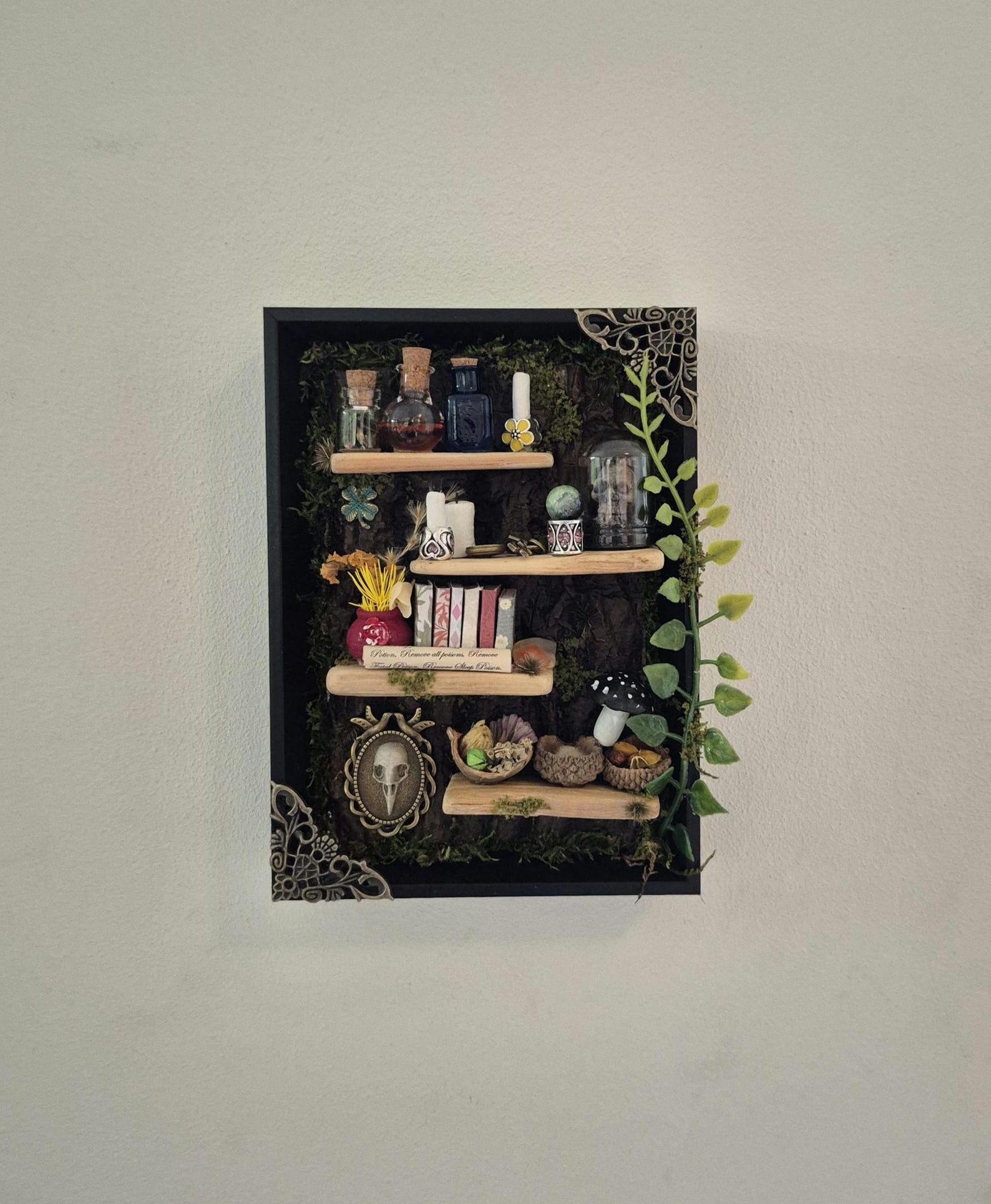 Fairy Bookcase Shadowbox - Ooak Fantasy Miniature Dollhouse Unique ...