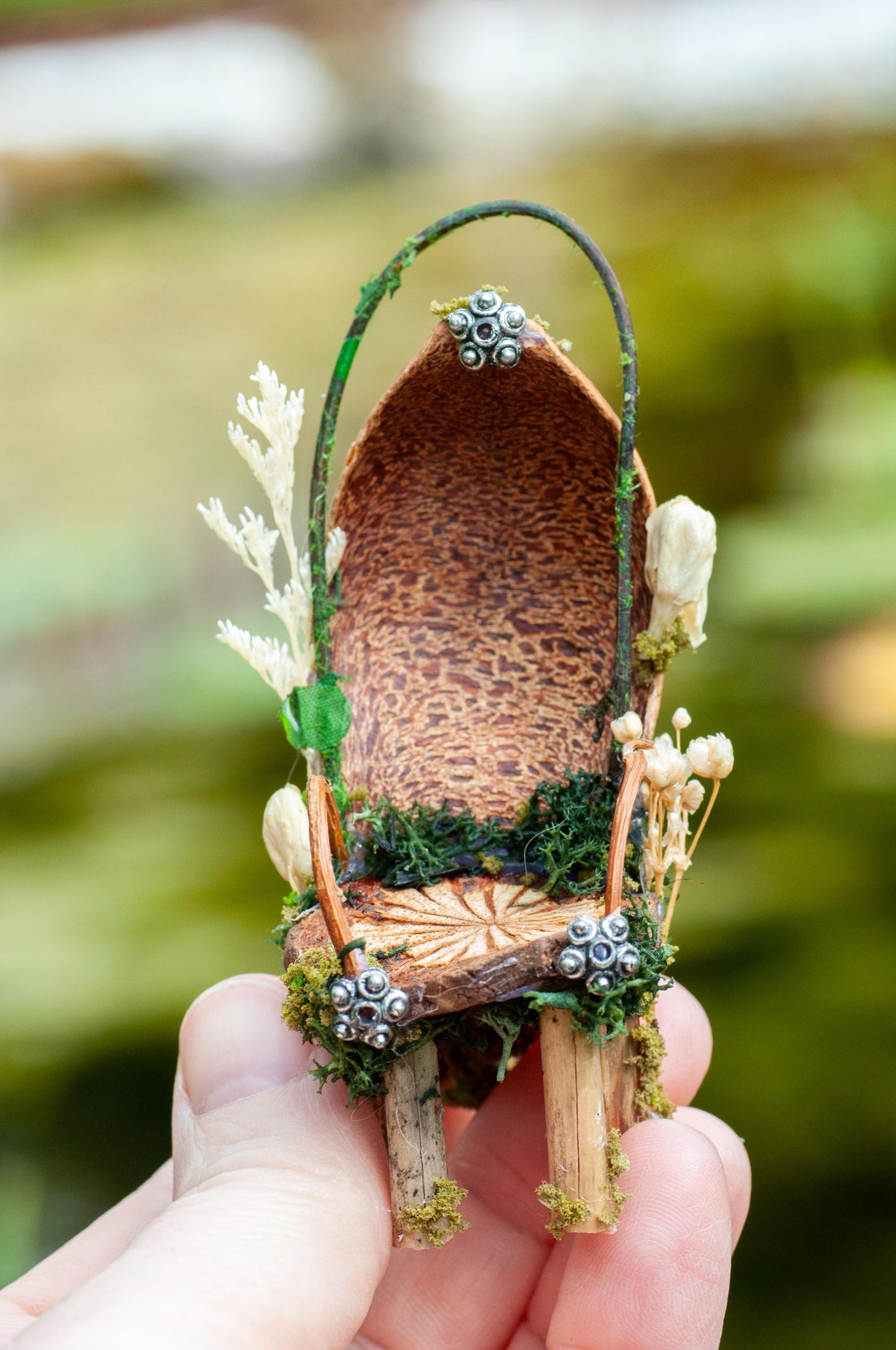 Fairy Chair Miniature Furniture Fantasy Dollhouse unique Handcrafted ...