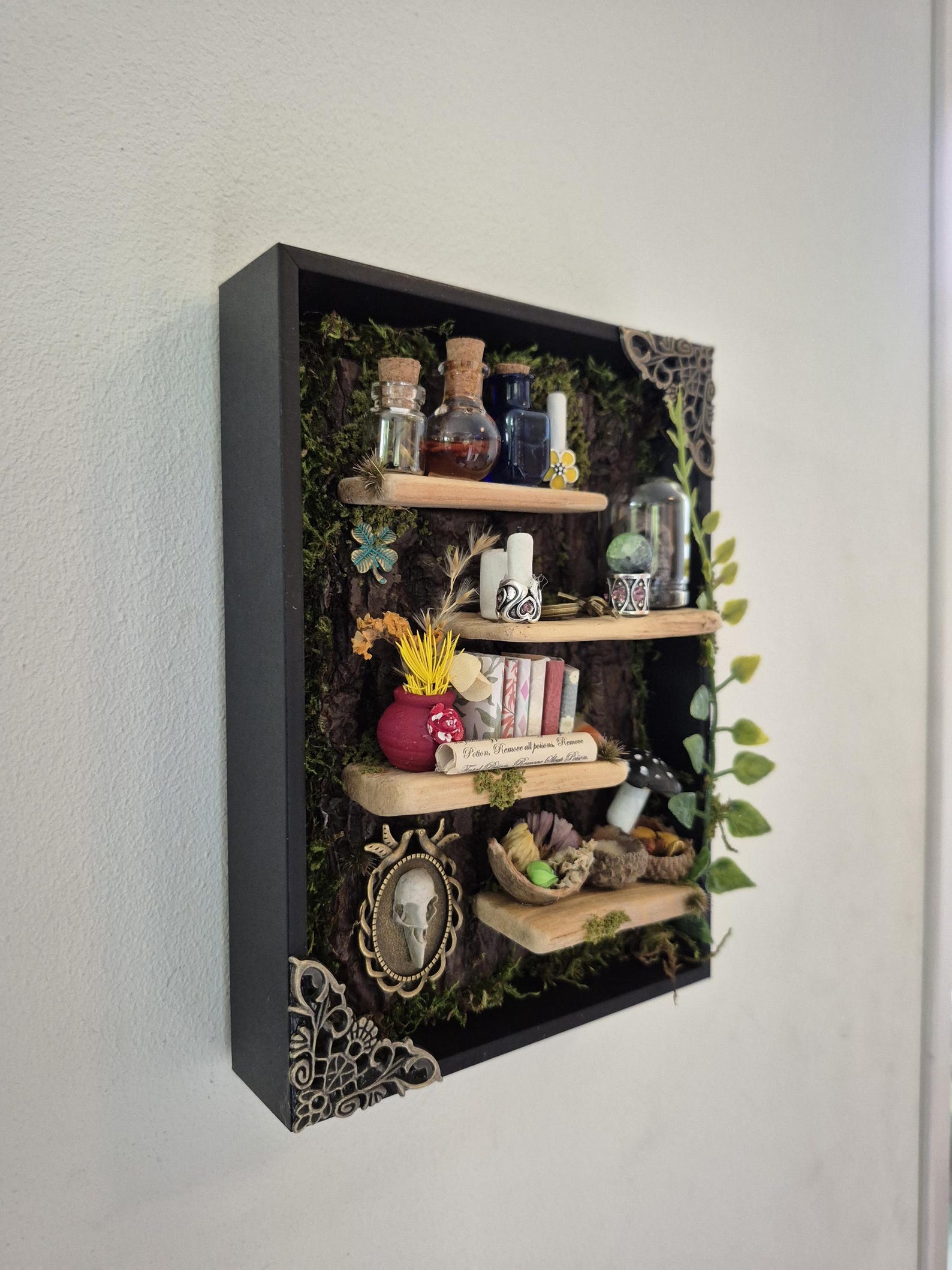 Fairy Bookcase Shadowbox - Ooak Fantasy Miniature Dollhouse Unique ...