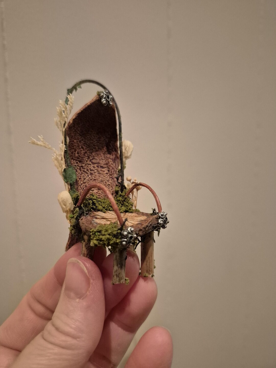 Fairy Chair Beige Miniature Furniture Fantasy Dollhouse unique ...