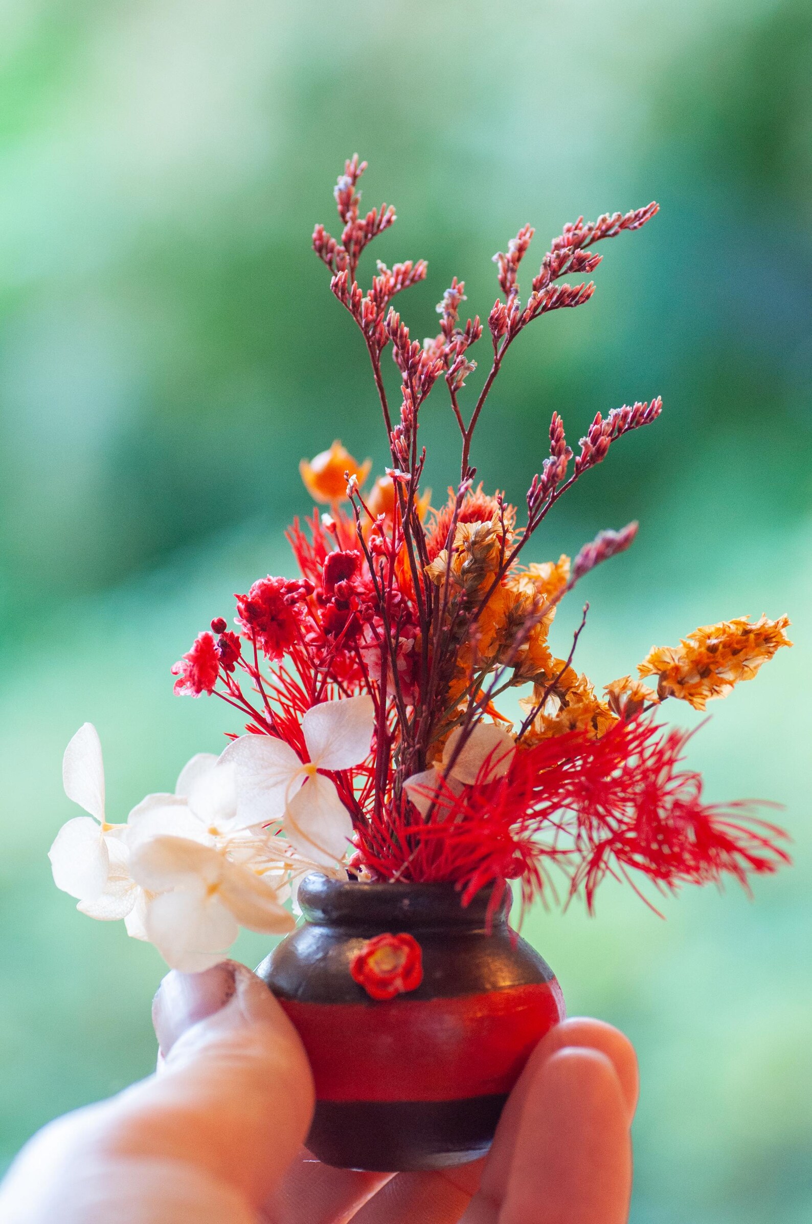 Miniature Flower Arrangement With Vase Fantasy Fairy Dollhouse ...