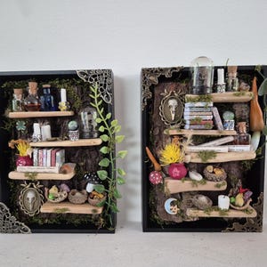 Fairy Bookcase Shadowbox - Ooak Fantasy Miniature Dollhouse Unique ...