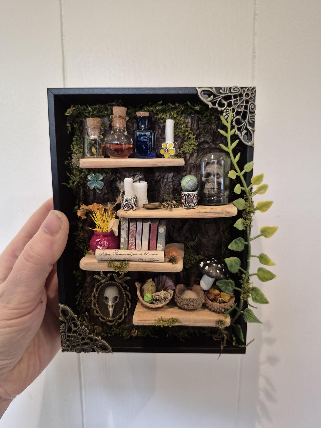 Fairy Bookcase Shadowbox - Ooak Fantasy Miniature Dollhouse Unique ...