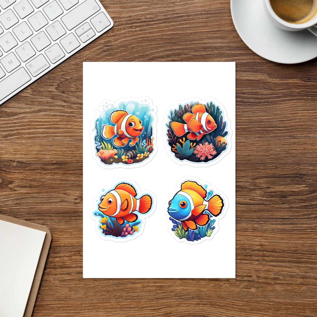 Clownfish Stickers Clownfish Art Clownfish Sticker Clownfish Lovers ...