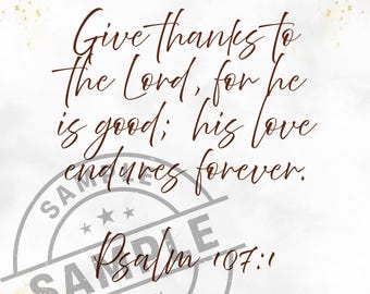 Give Thanks to the Lord | Inspirational Bible Verse | Fall Design | PNG ...