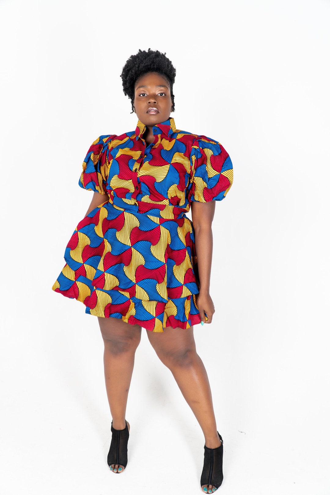 Sewa Flared Dress African Print Womens Dress African Print Ankara Maxi Dress For Women Plus