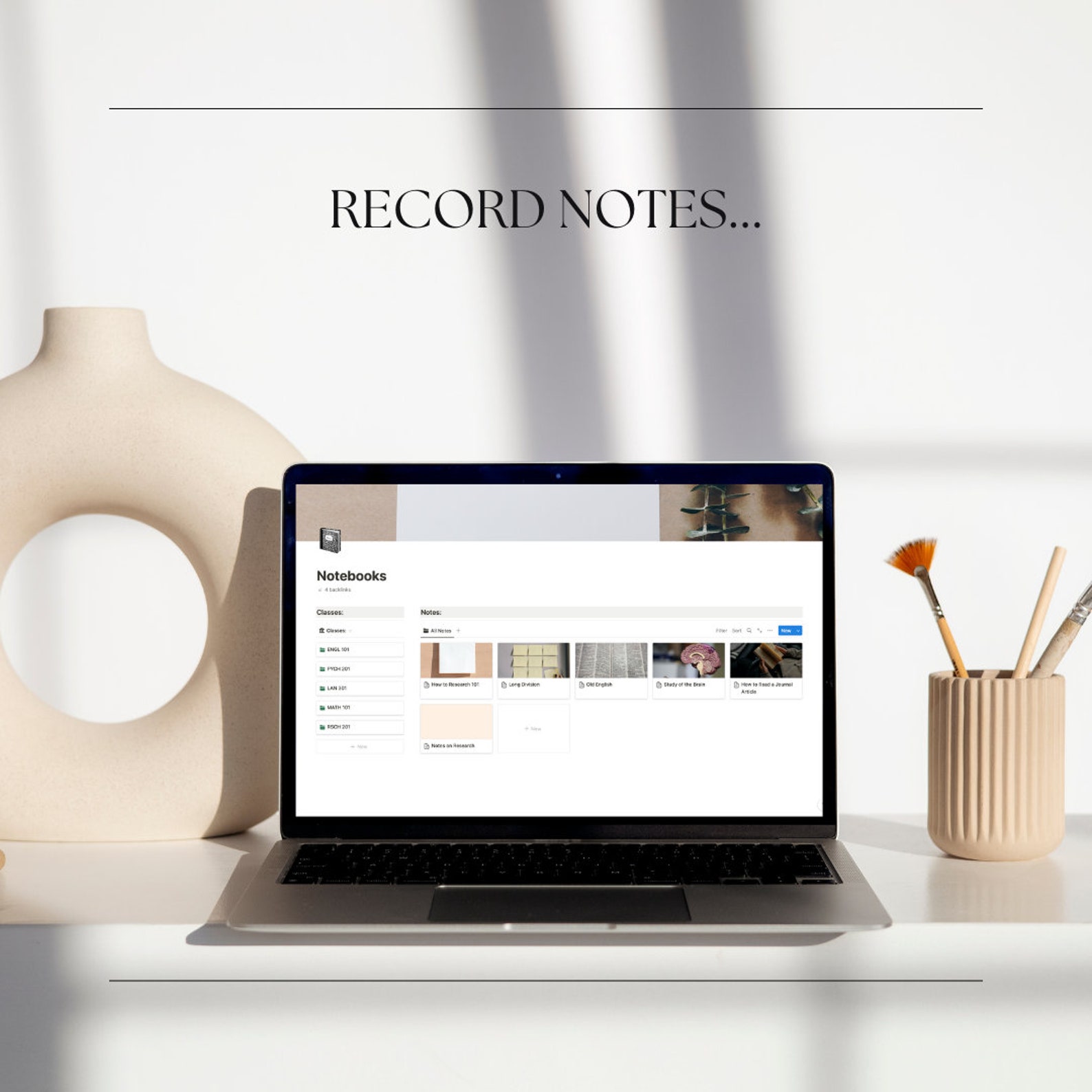 Notion Planner School Notion Template Aesthetic Green School Planner ...