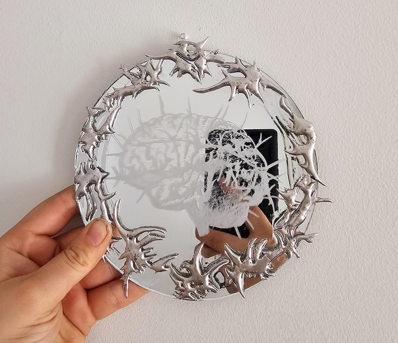 Mirror Engraving Grunge Goth Decor - Etsy