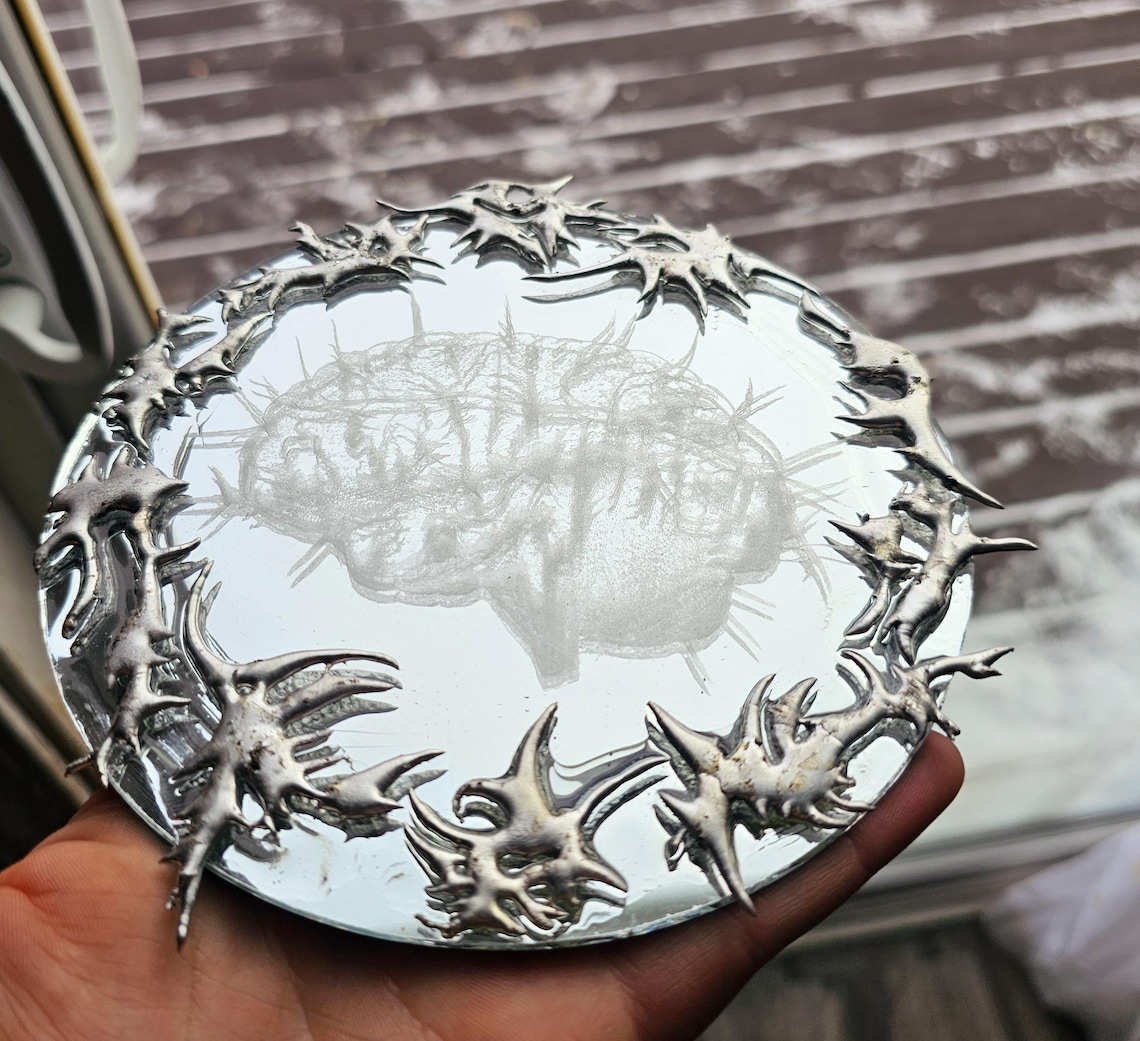 Mirror Engraving Grunge Goth Decor - Etsy