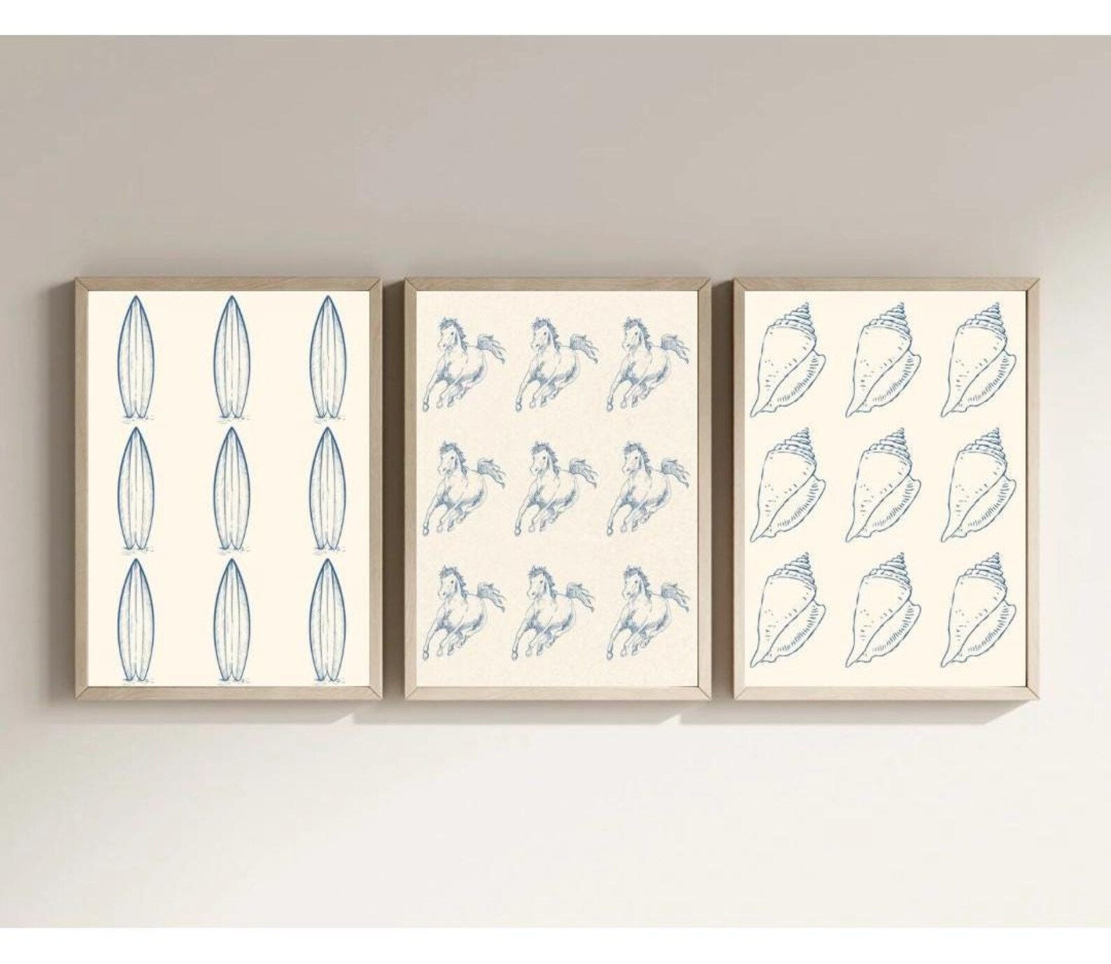 Coastal Cowgirl Set of 3 Prints | Coastal Western Decor | Coastal ...