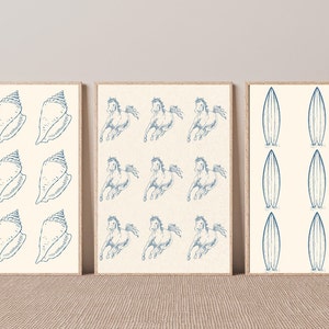 Coastal Cowgirl Set of 3 Prints Coastal Western Decor - Etsy
