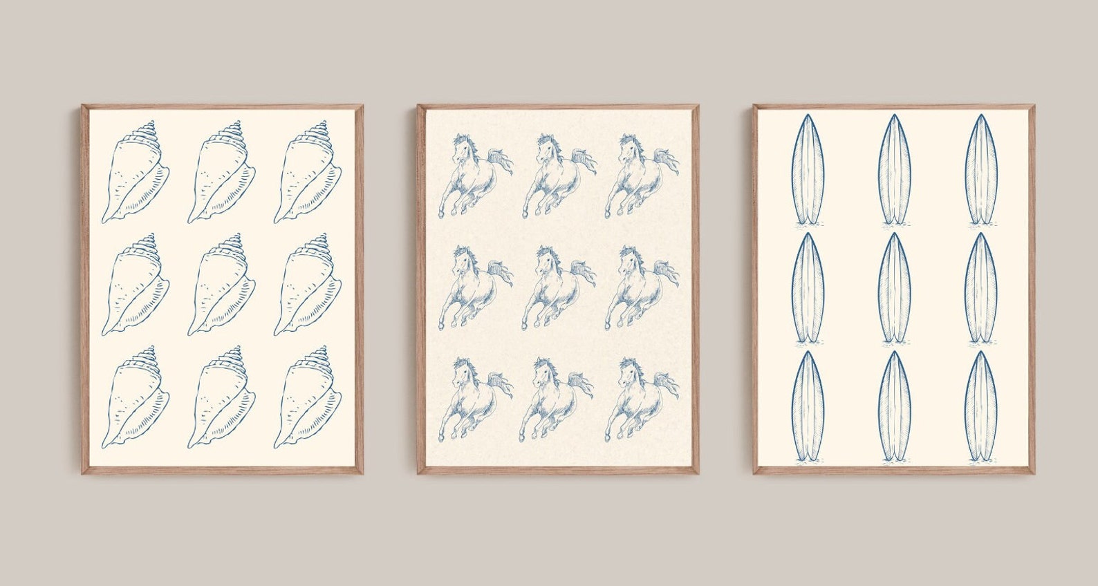 Coastal Cowgirl Set of 3 Prints Coastal Western Decor - Etsy