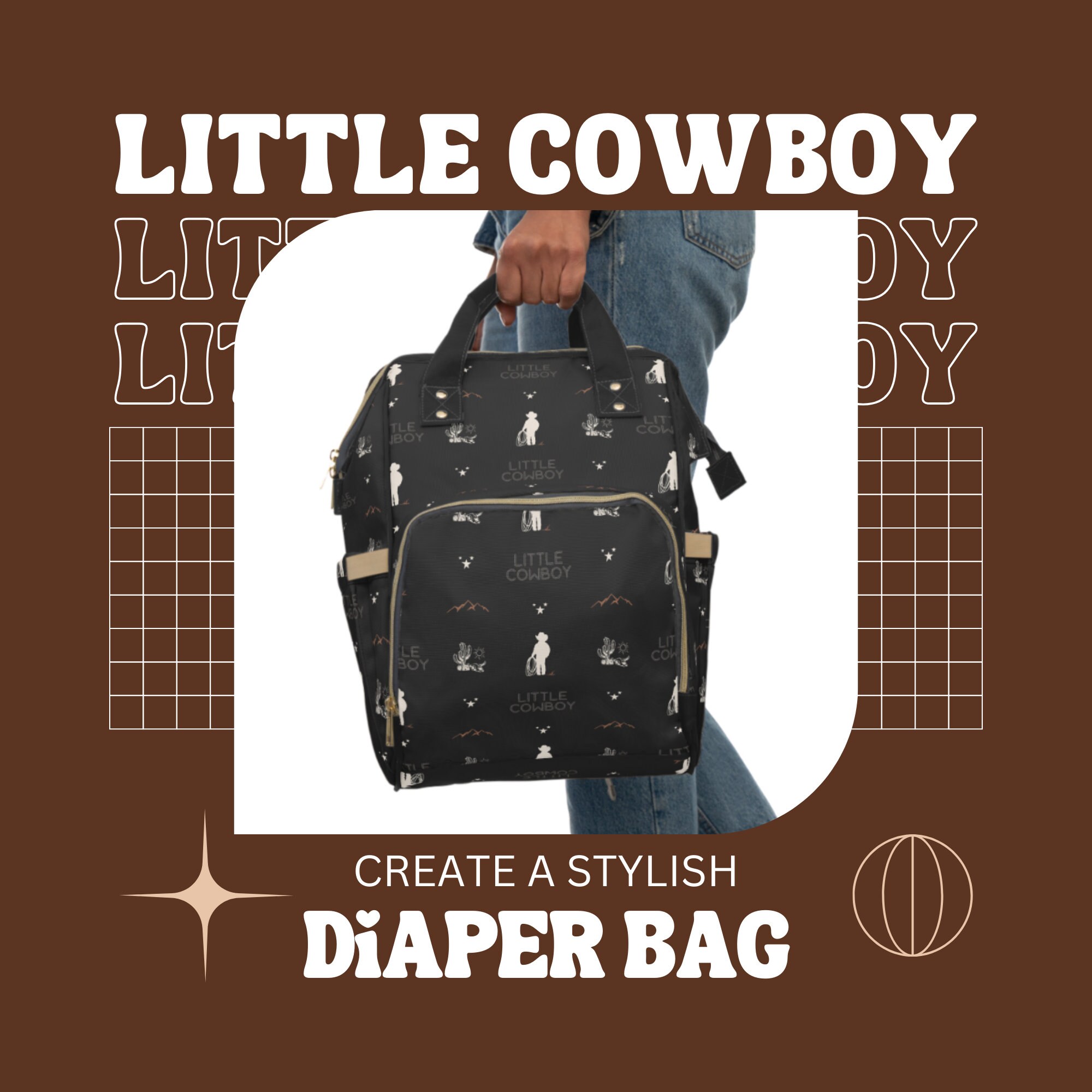 Howdy Little Cowboy... Boy Seamless Pattern... Rodeo Digital Birthday ...