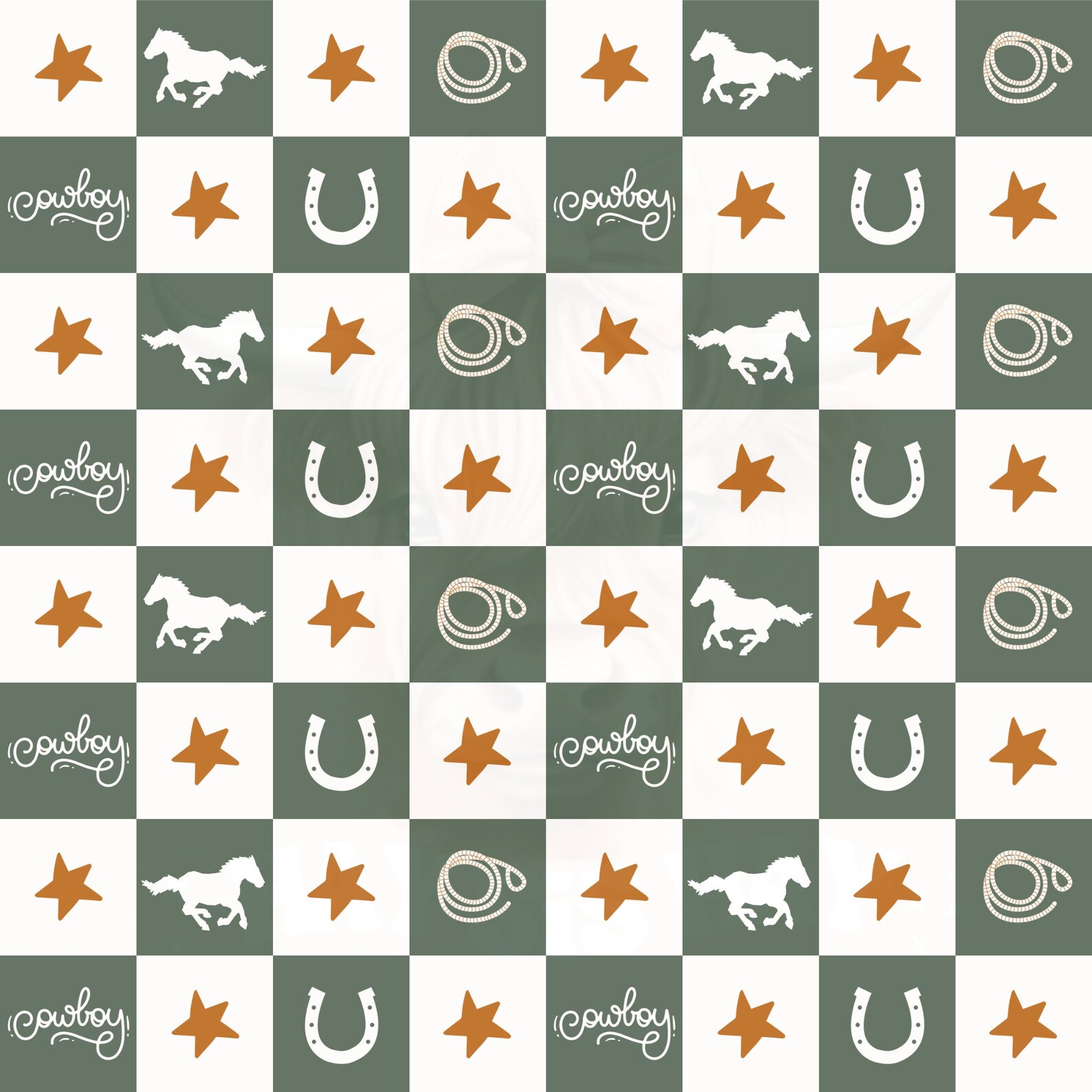 Western Seamless File Pattern... Long Live Cowboys... Checkered ...