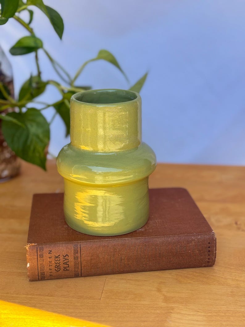Vaso cilindrico retrò ondulato / Arredamento minimalista datato - Etsy ...