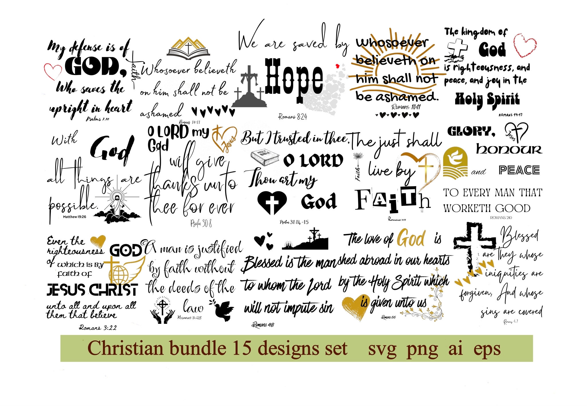 Christian Bundle Svg Bible Verse Svg Cross Svg Scripture Svg Christian ...
