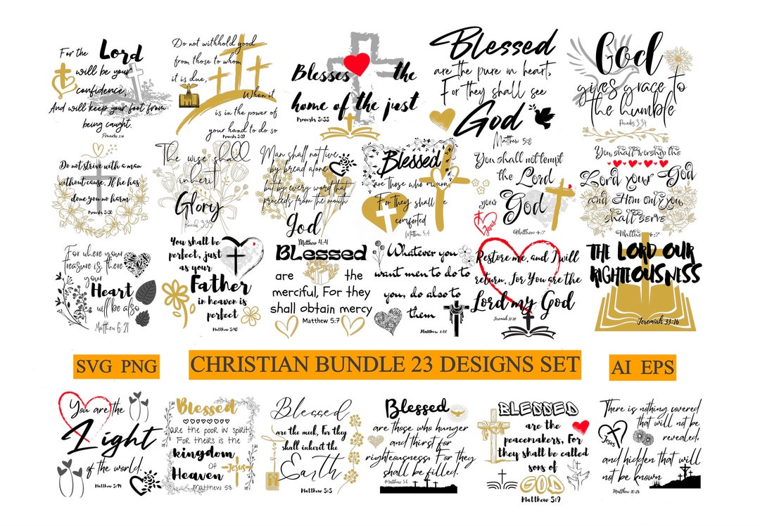 Christian Bundle Svg Bible Verse Svg Cross Svg Scripture Svg Christian ...