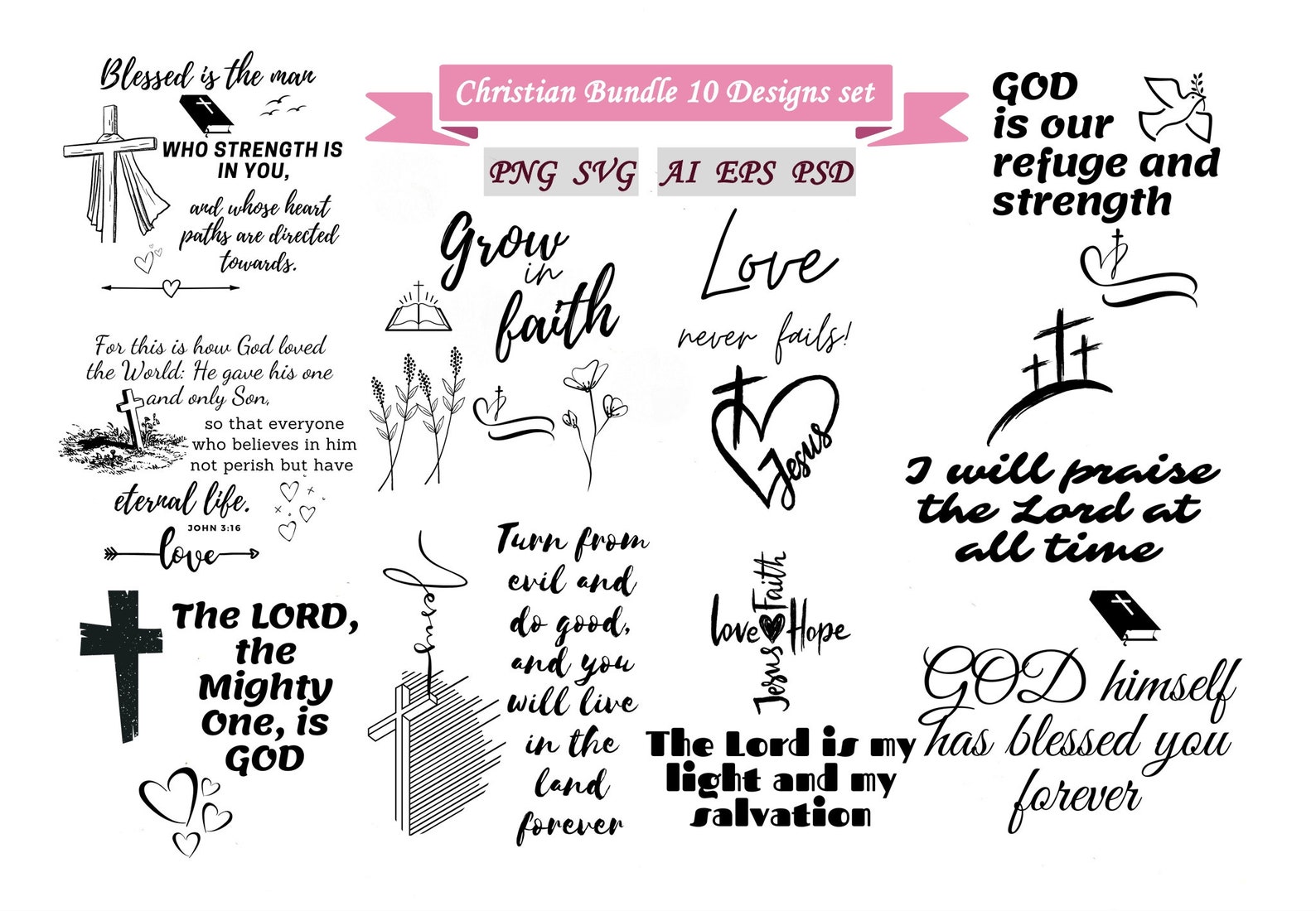 Bible Verse Svg Cross Svg Scripture Svg Christian Svg Jesus Svg Faith ...