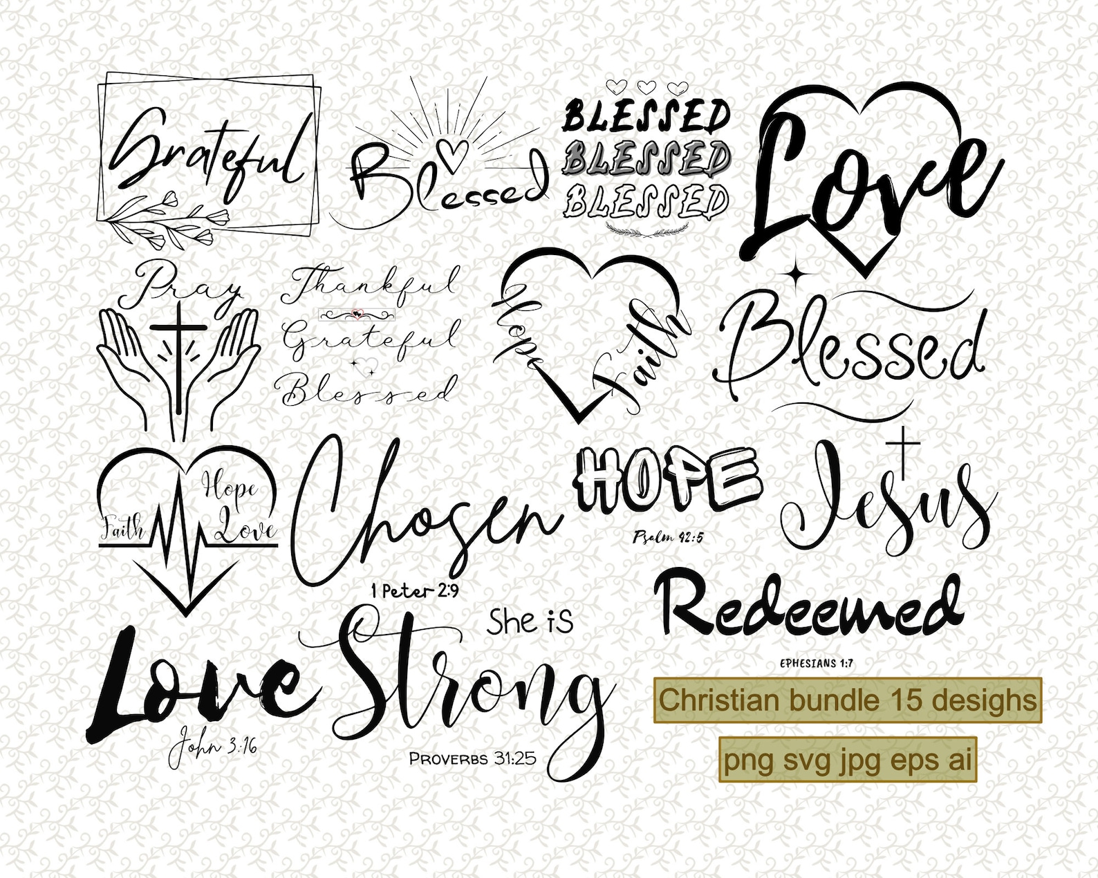 Bible Verse Svg Christian Svg Cross Svg Scripture Svg Jesus Svg Faith ...