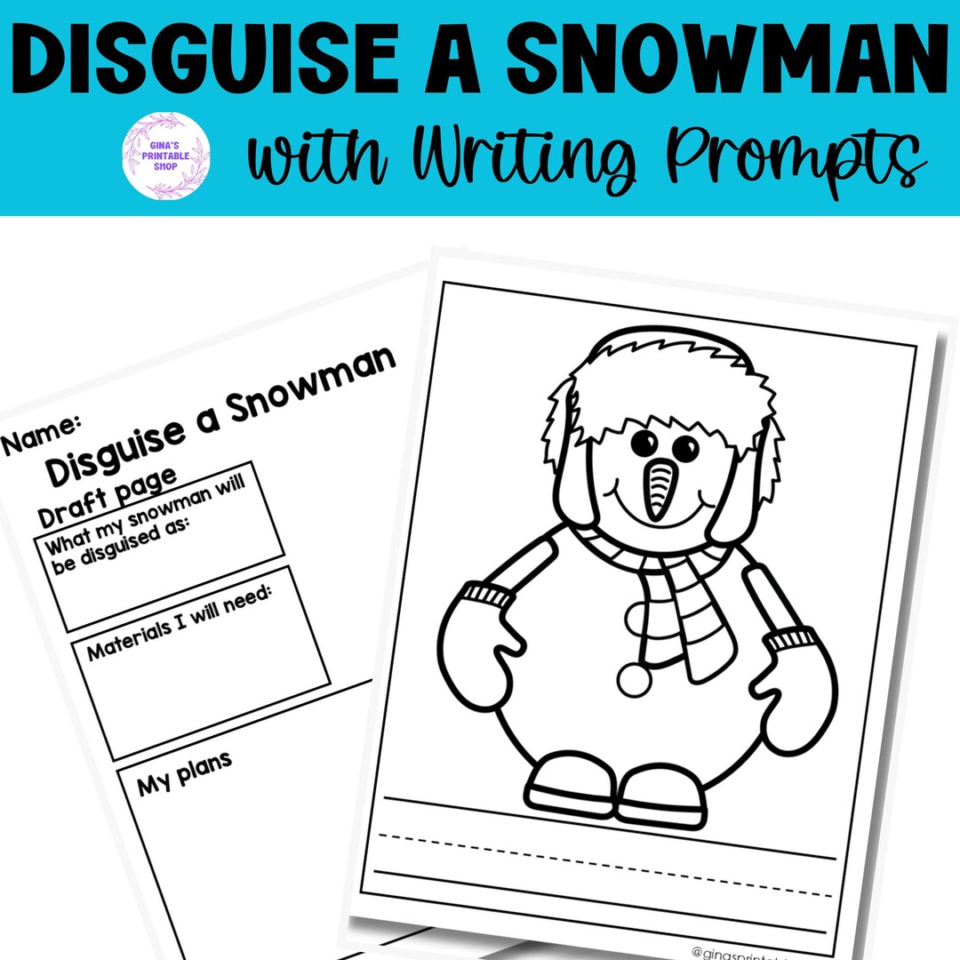 Disguise a Snowman Winter Activity for Kids | Creative Writing Prompts ...