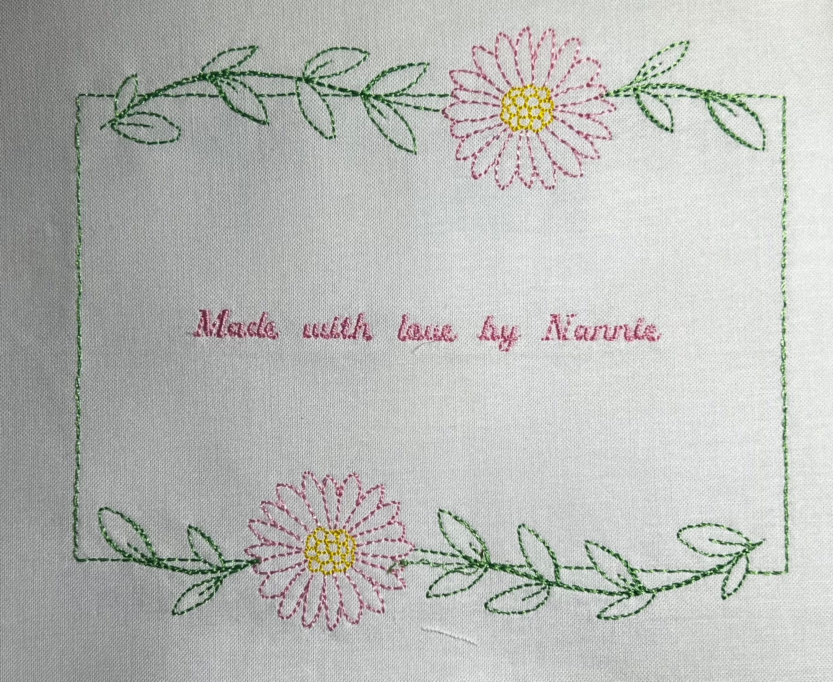 Custom Embroidered Quilt Label Daisy Quilt Label - Etsy
