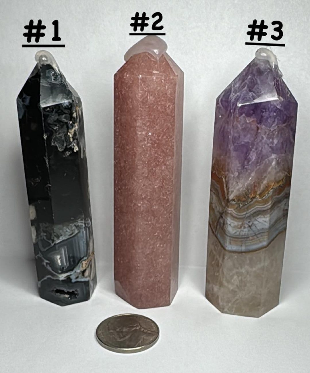 Fluorite Wands, Strawberry Tower, Bloodstone Crystal, Ruby in Zoisite ...
