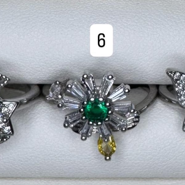 Dainty Fidget Ring Gem - Etsy