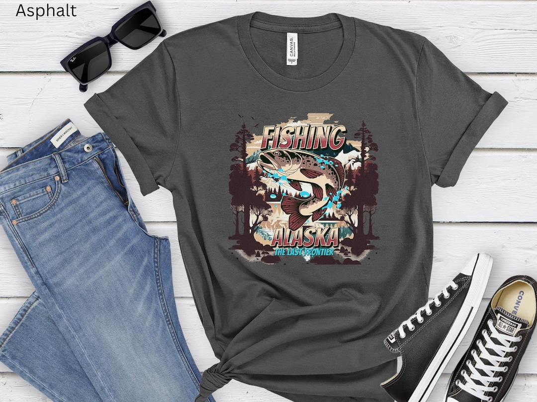 Fishing Alaska T-shirt Alaska Fishing Tee Salmon Fishing Shirt Gift for ...