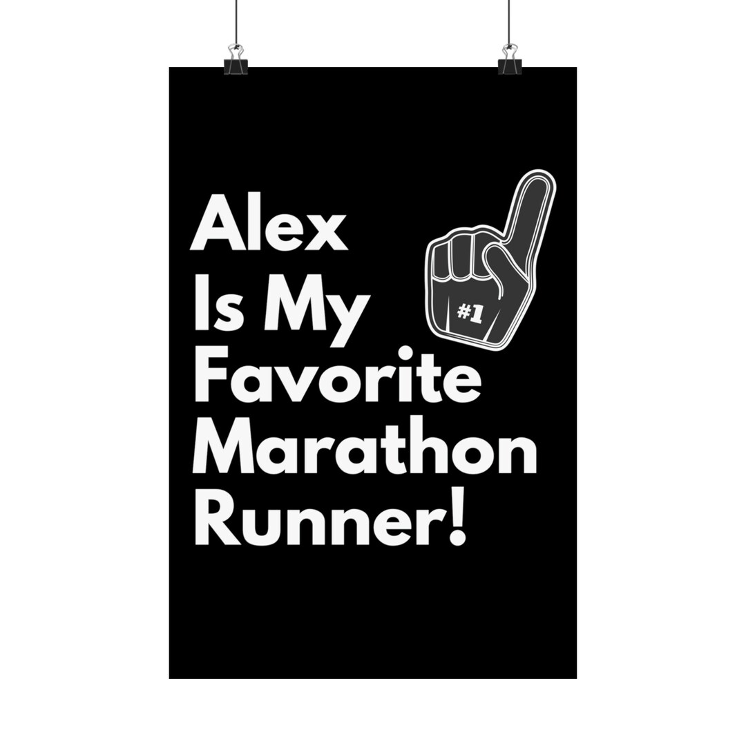 Personalized Poster for Runner Race, Poster for Spectator Matte ...