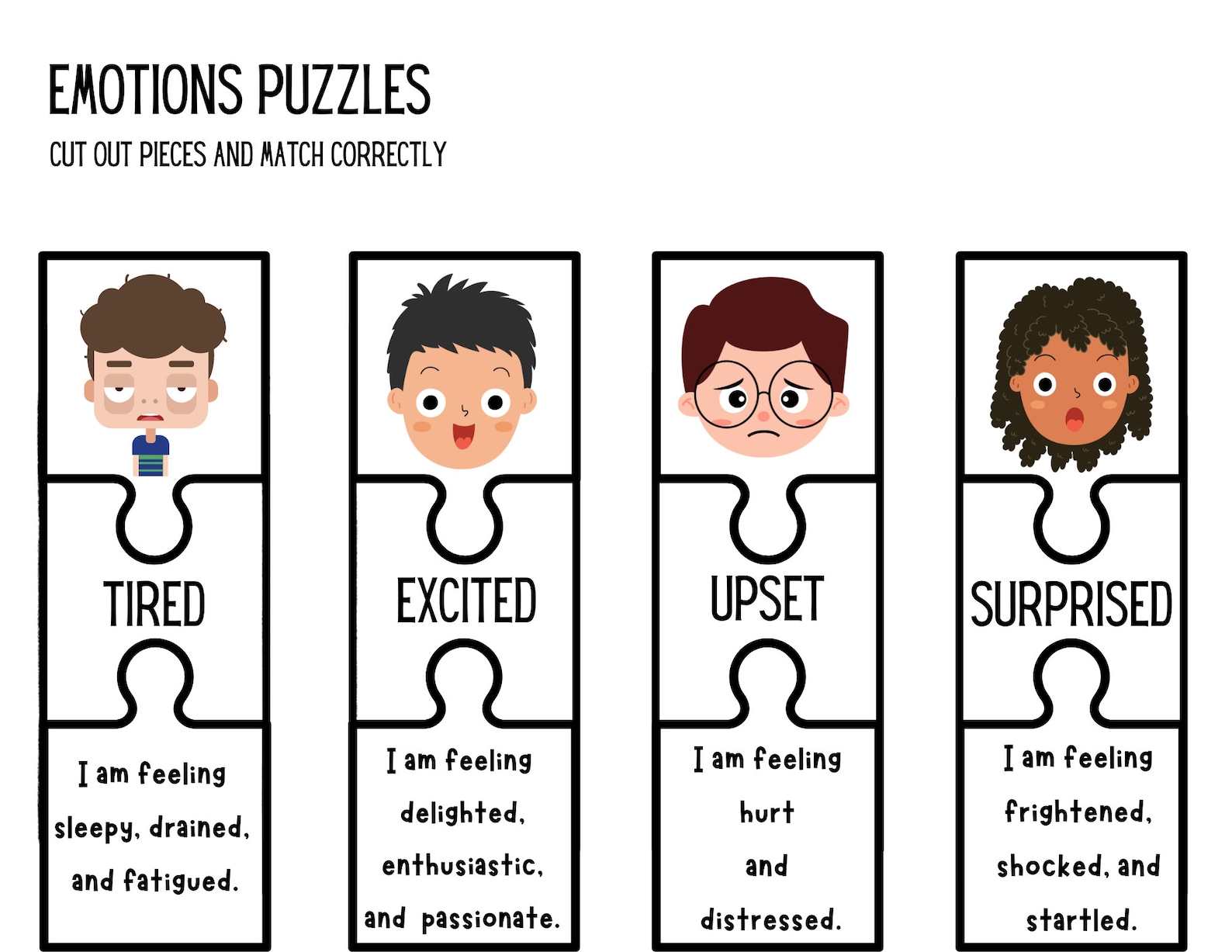 Emotions Puzzle - Etsy