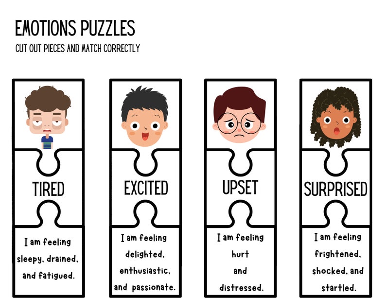 Emotions Puzzle - Etsy