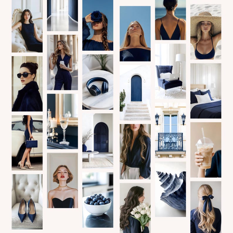 Navy Blue Stock Photos: Luxury Branding Visuals (90 Images) - Etsy
