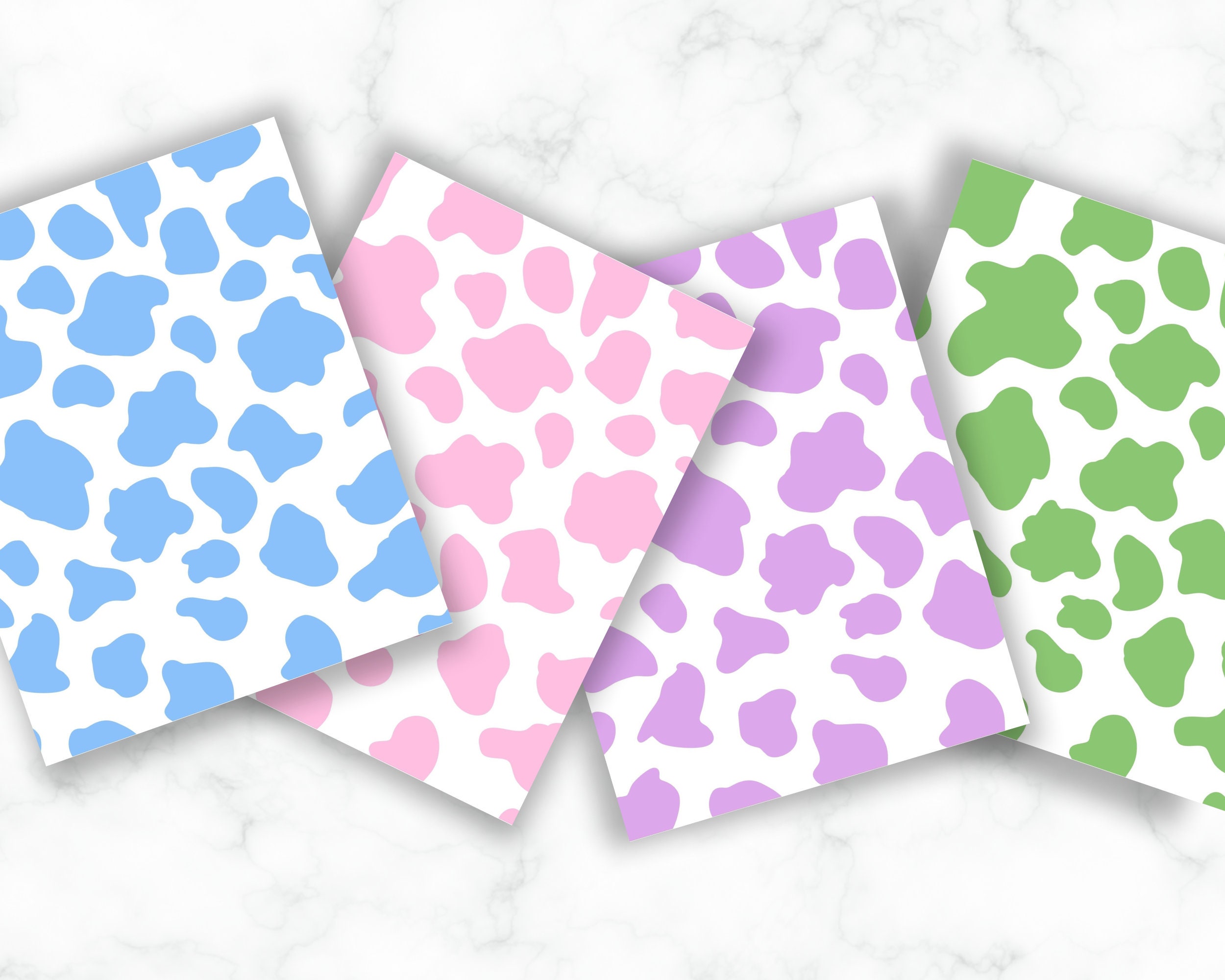 Seamless Cow Print Digital Paper Commercial Use Cow Print Digital Paper ...