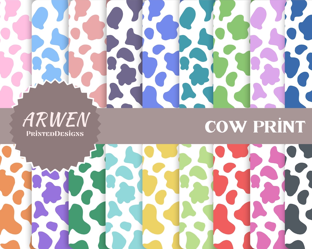Seamless Cow Print Digital Paper Commercial Use Cow Print Digital Paper ...