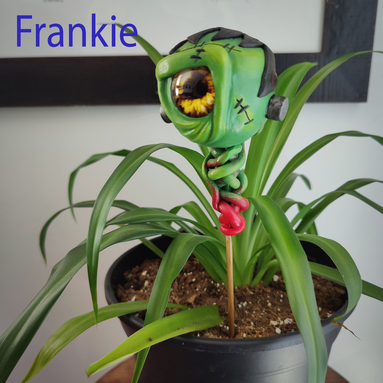 Creepy Cute Indoor Plant Accessory, Polymer Clay, One of a Kind. - Etsy