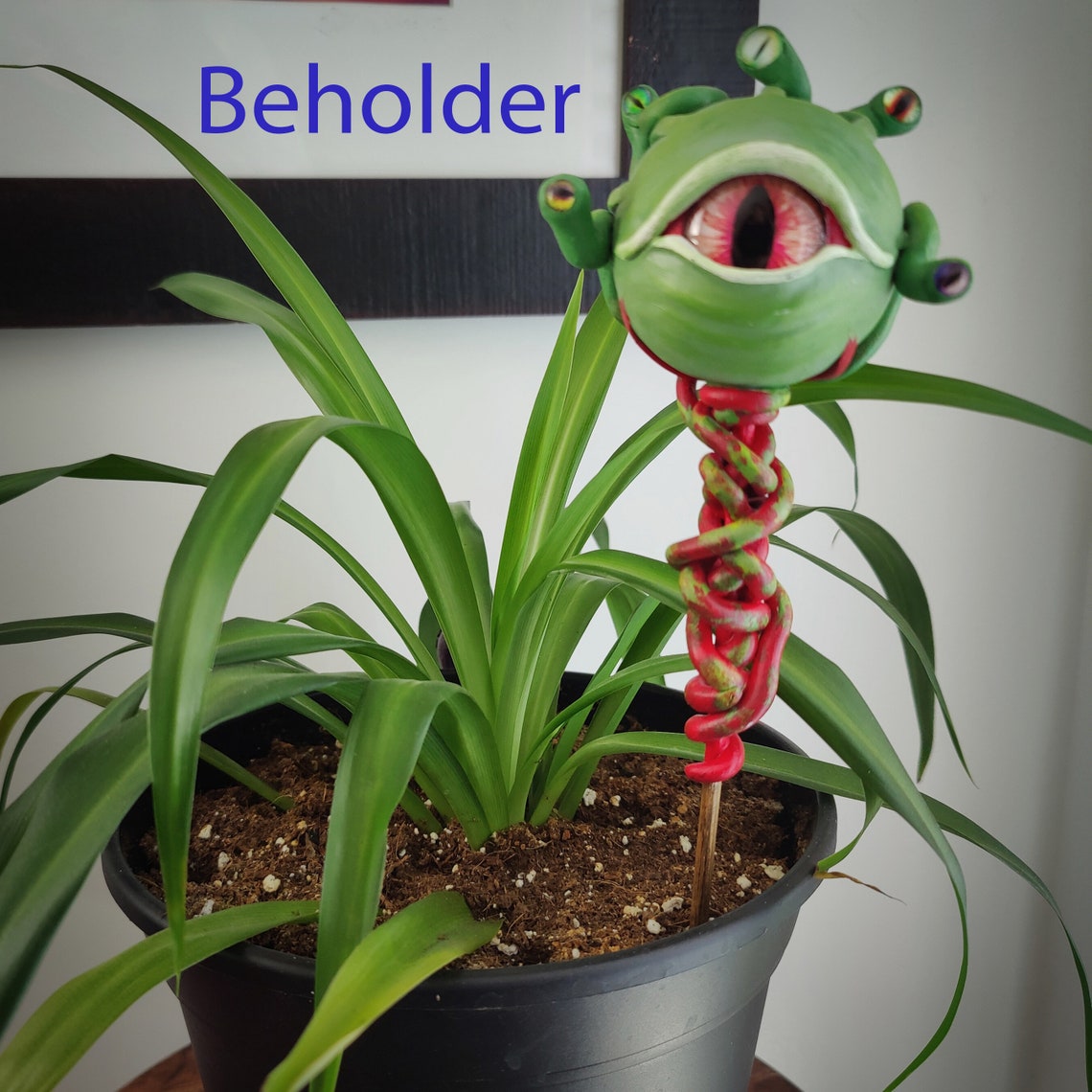 Creepy Cute Indoor Plant Accessory, Polymer Clay, One of a Kind. - Etsy