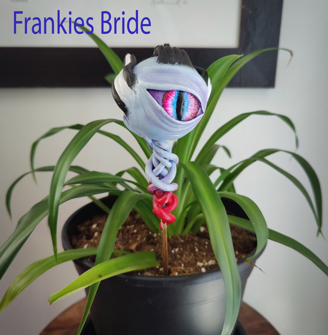 Creepy Cute Indoor Plant Accessory, Polymer Clay, One of a Kind. - Etsy