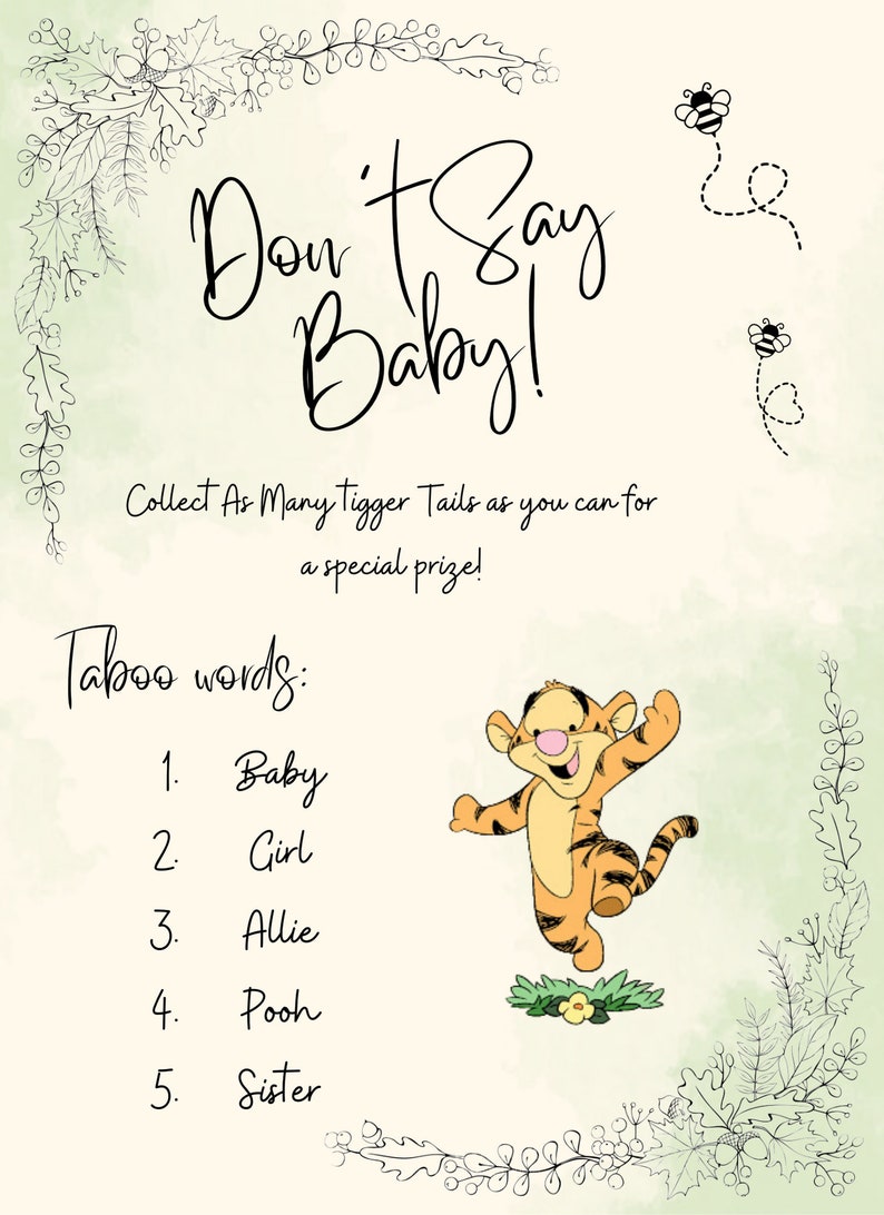 Custom Baby Shower Printable Games - Etsy