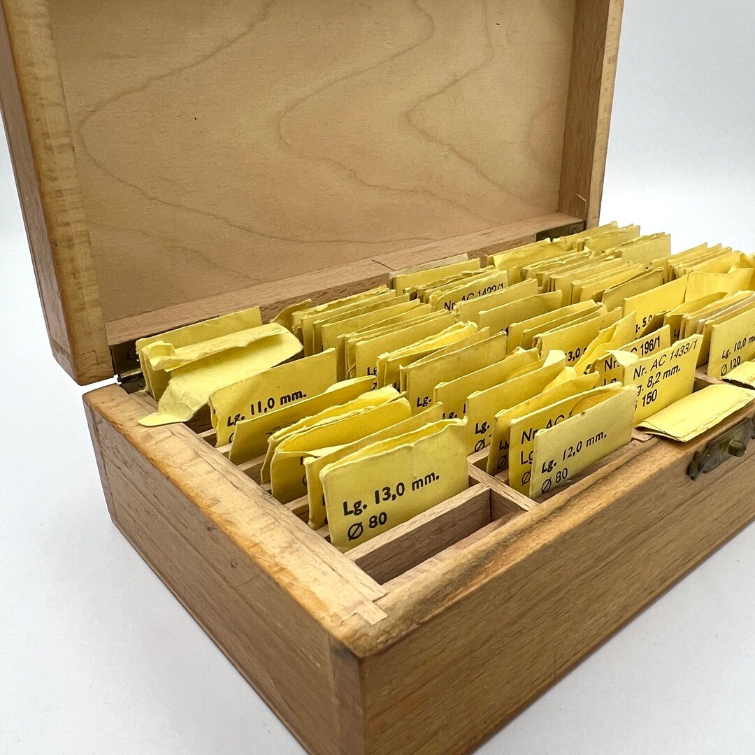 Vintage Watchmakers Wooden Storage Box Full With Hour Minute Marks - Etsy