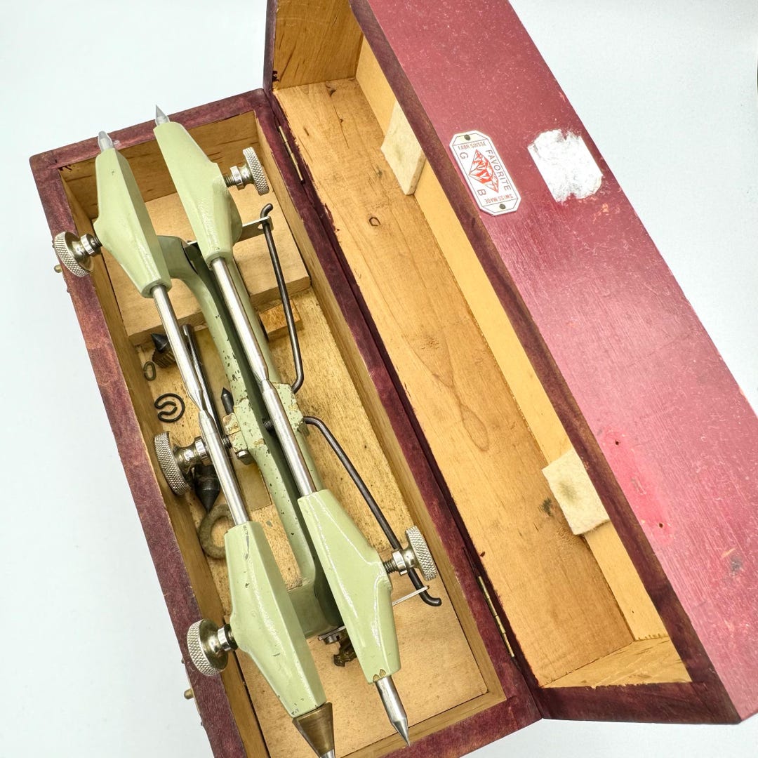 Antique Watch Maker Tool Compas Depth Tool in Original Box Made by ...