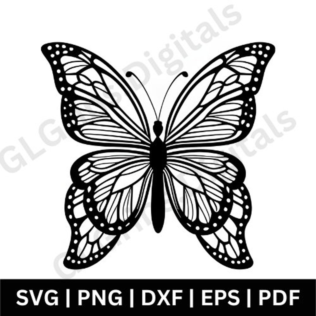 Beautiful Butterfly SVG Design - Digital Download for Crafts and DIY ...