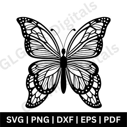 Beautiful Butterfly SVG Design - Digital Download for Crafts and DIY ...