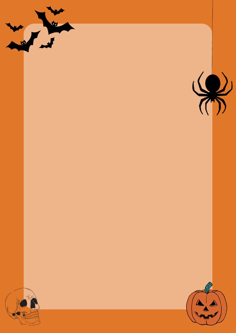 Printable Halloween Stationery Set for Writing - Etsy